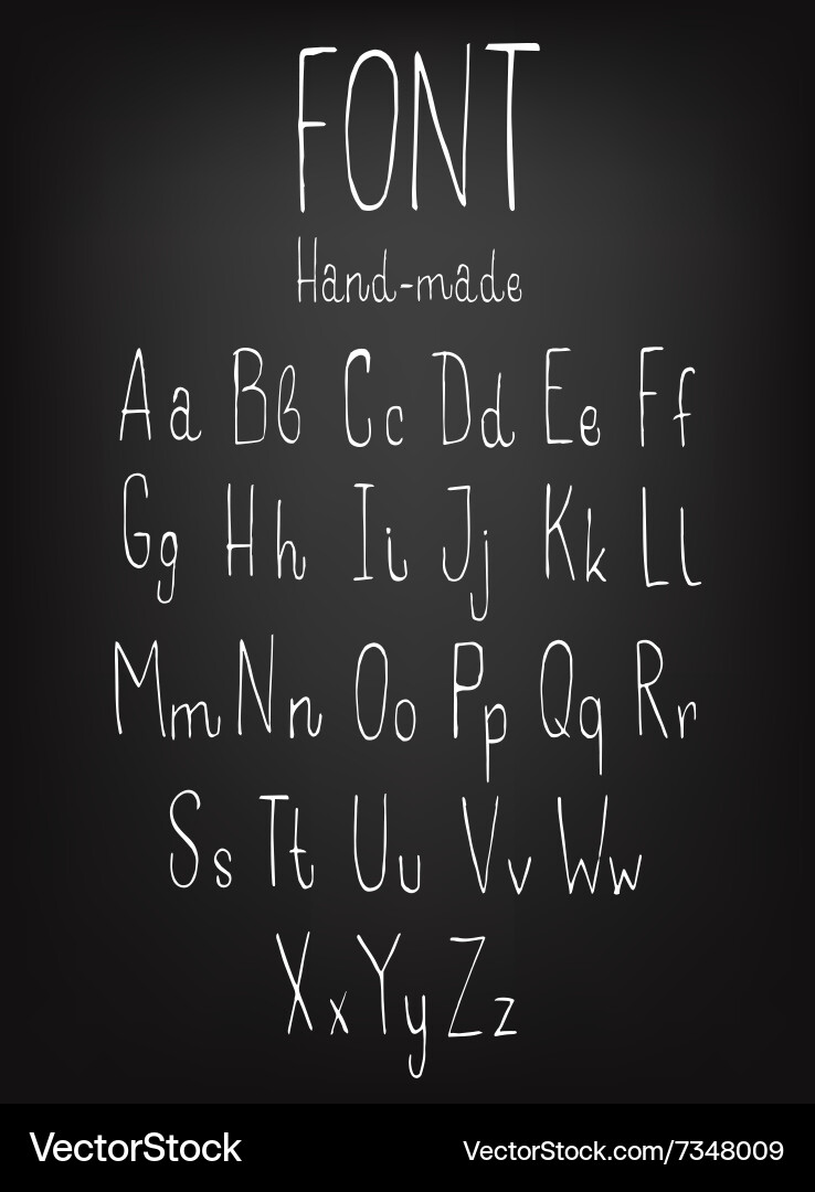 Hand-drawn stylish slim font Royalty Free Vector Image