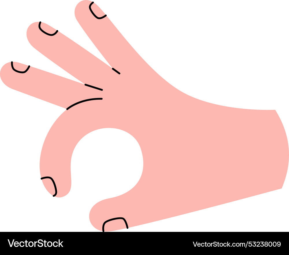 Hand picking something Royalty Free Vector Image