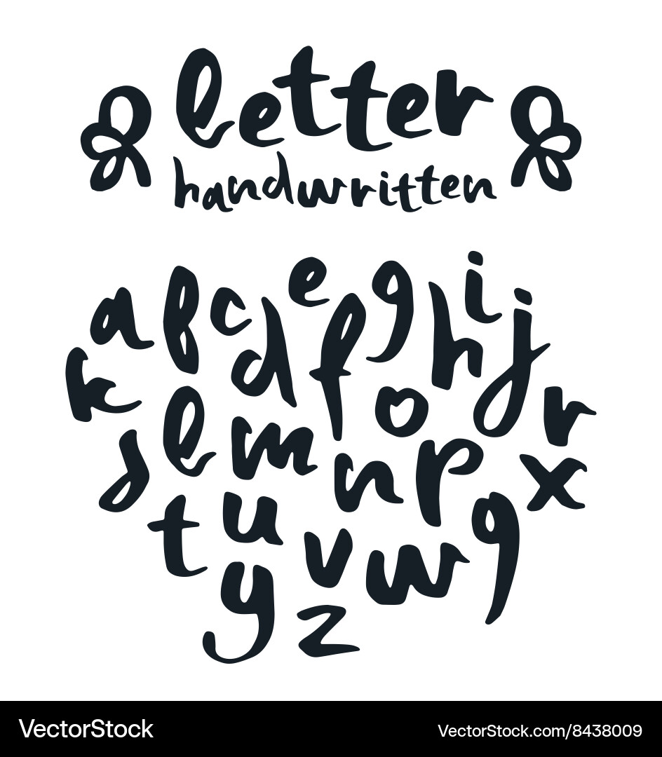Handwritten brush script Royalty Free Vector Image