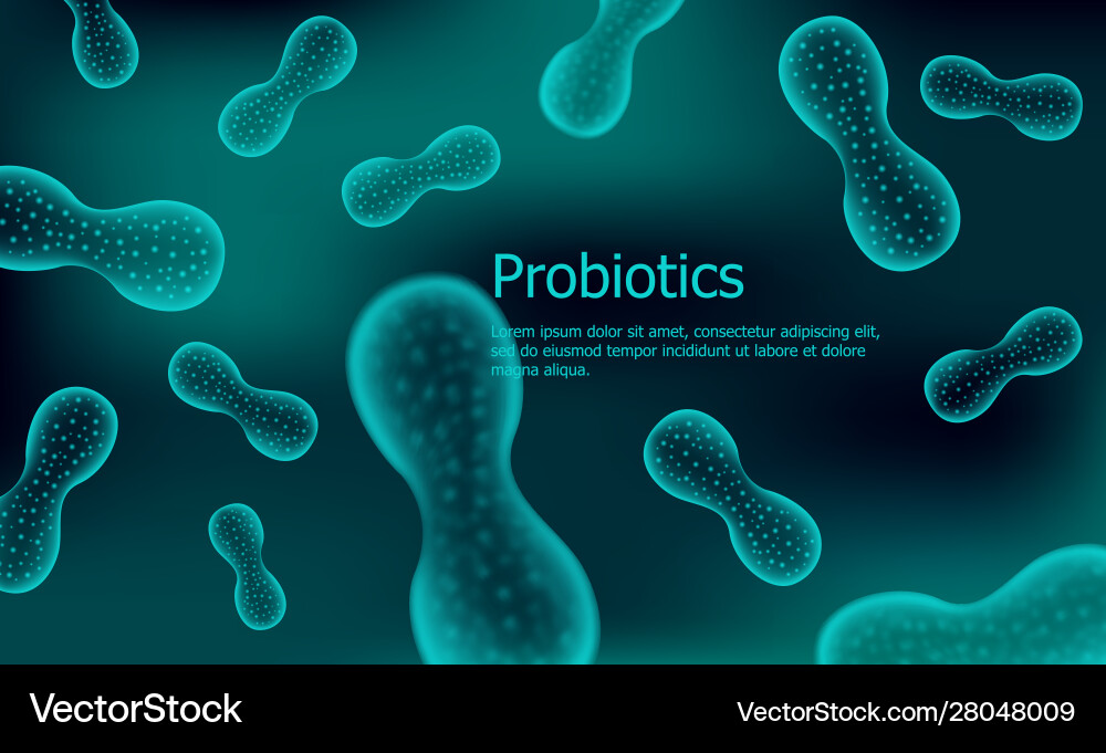 Probiotics science background Royalty Free Vector Image