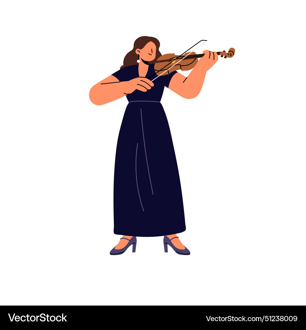 Professional violinist plays violin viola Vector Image