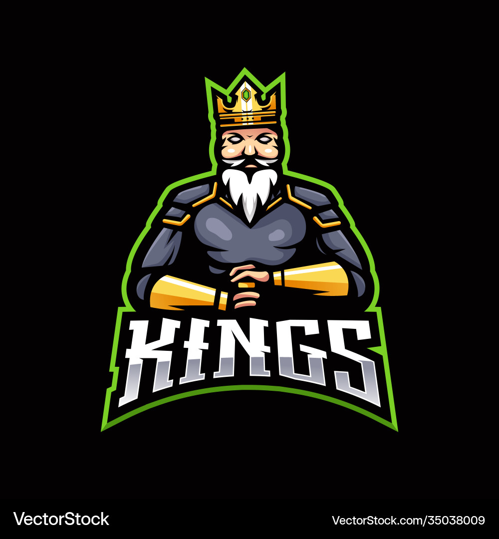 Royal Gaming Mascot Logo Royalty Free Vector Image