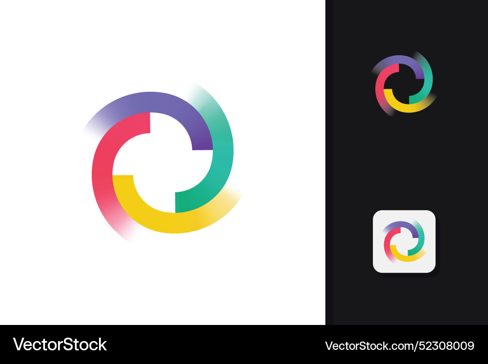 Vortex logo design template Royalty Free Vector Image