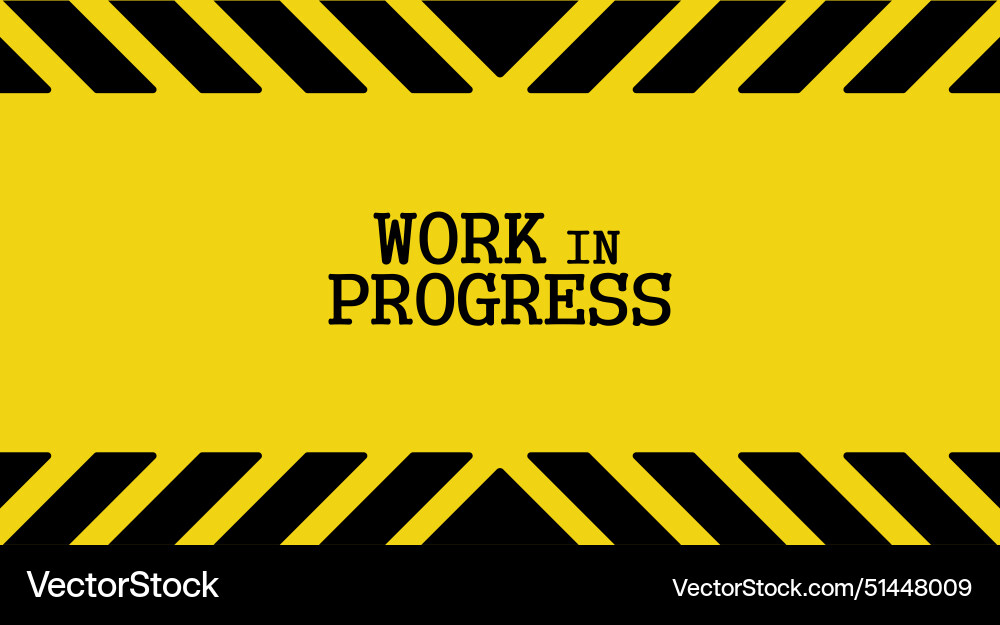 Warning sign under construction background Vector Image