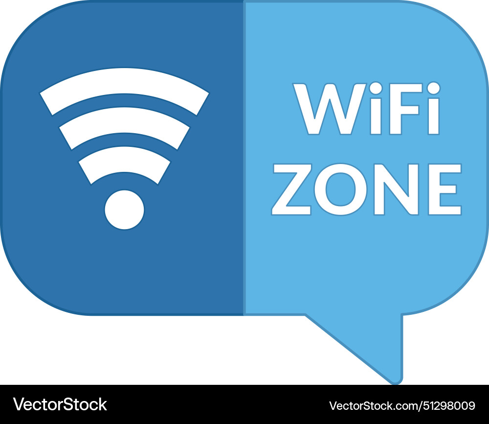 Wifi zone label Royalty Free Vector Image - VectorStock