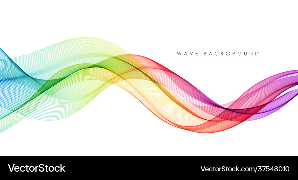 Abstract colorful flowing wave lines Royalty Free Vector