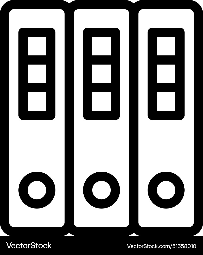 Archives icon thin linear style design isolated Vector Image