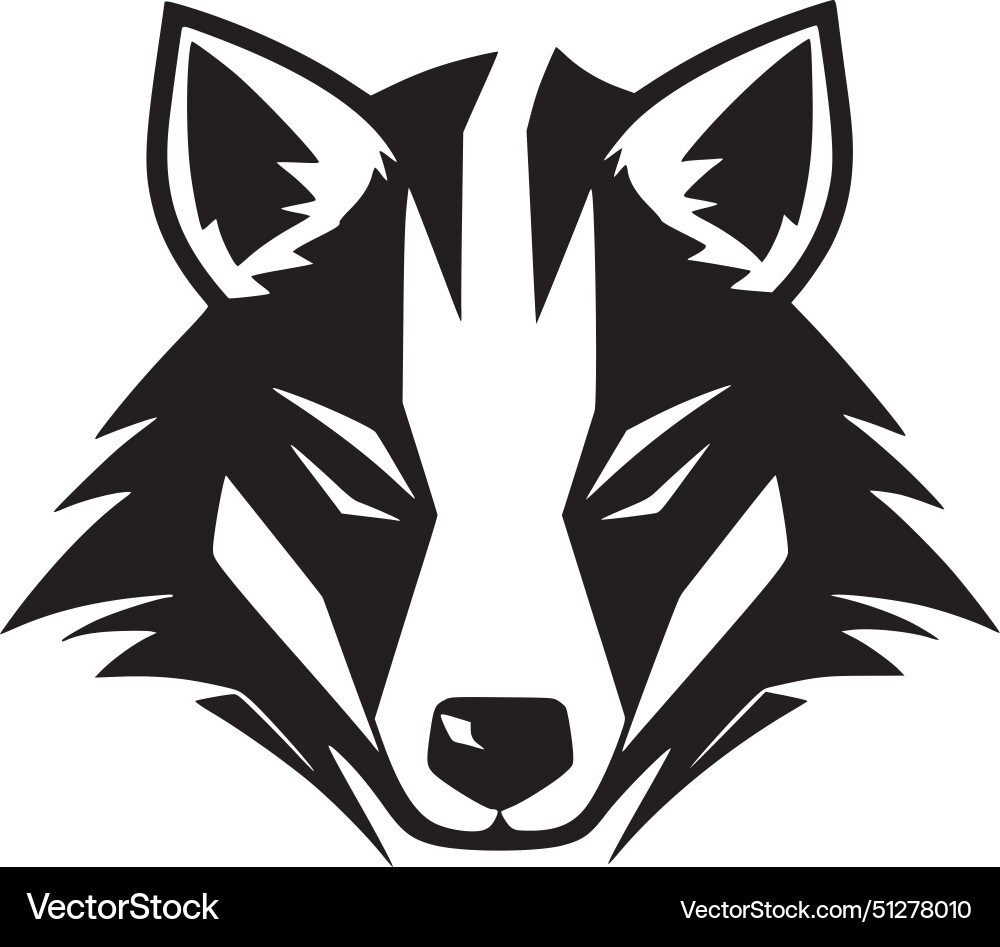 Badger - minimalist and flat logo Royalty Free Vector Image