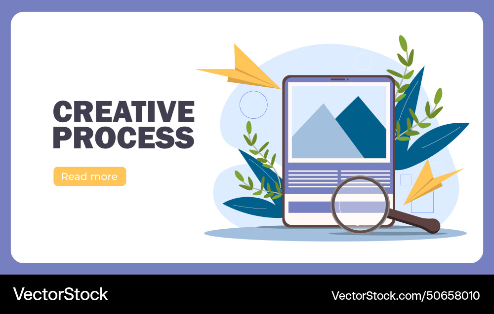 Creative process poster Royalty Free Vector Image Creative process poster Royalty Free Vector Image