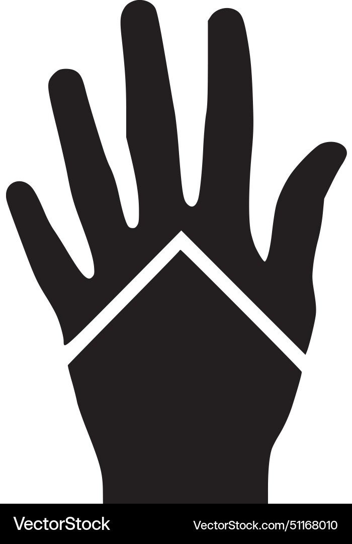 Hand - high quality logo ideal for t-shirt Vector Image