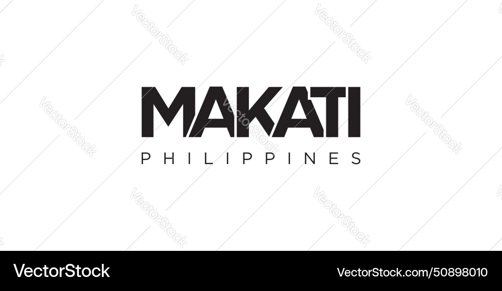 Makati in the philippines emblem design Royalty Free Vector