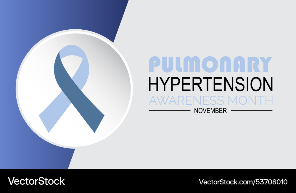 Pulmonary hypertension awareness month Royalty Free Vector