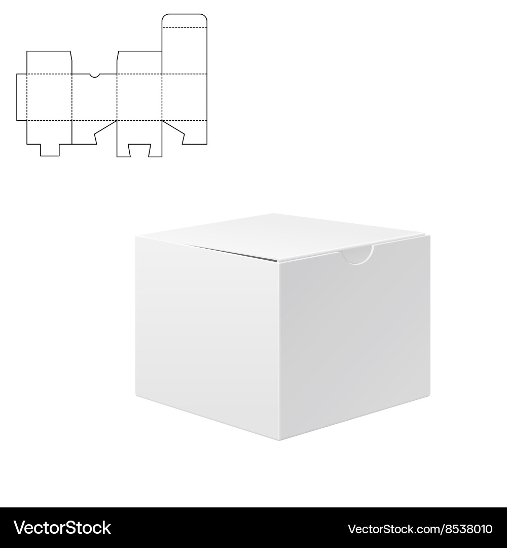 Simple Gift Box Template Royalty Free Vector Image