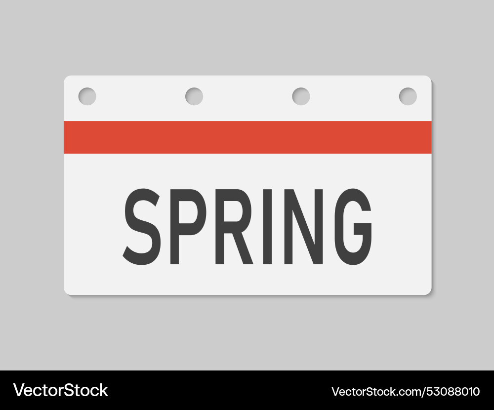 Template icon page calendar - spring Royalty Free Vector