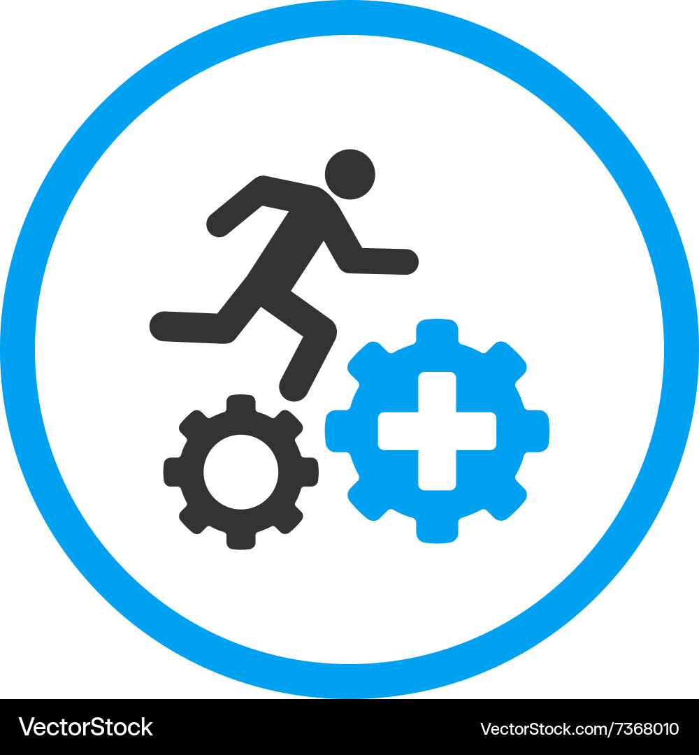 Treatment process rounded icon Royalty Free Vector Image