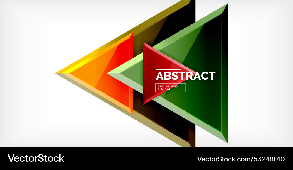 Triangle glass shapes geometric abstract Vector Image