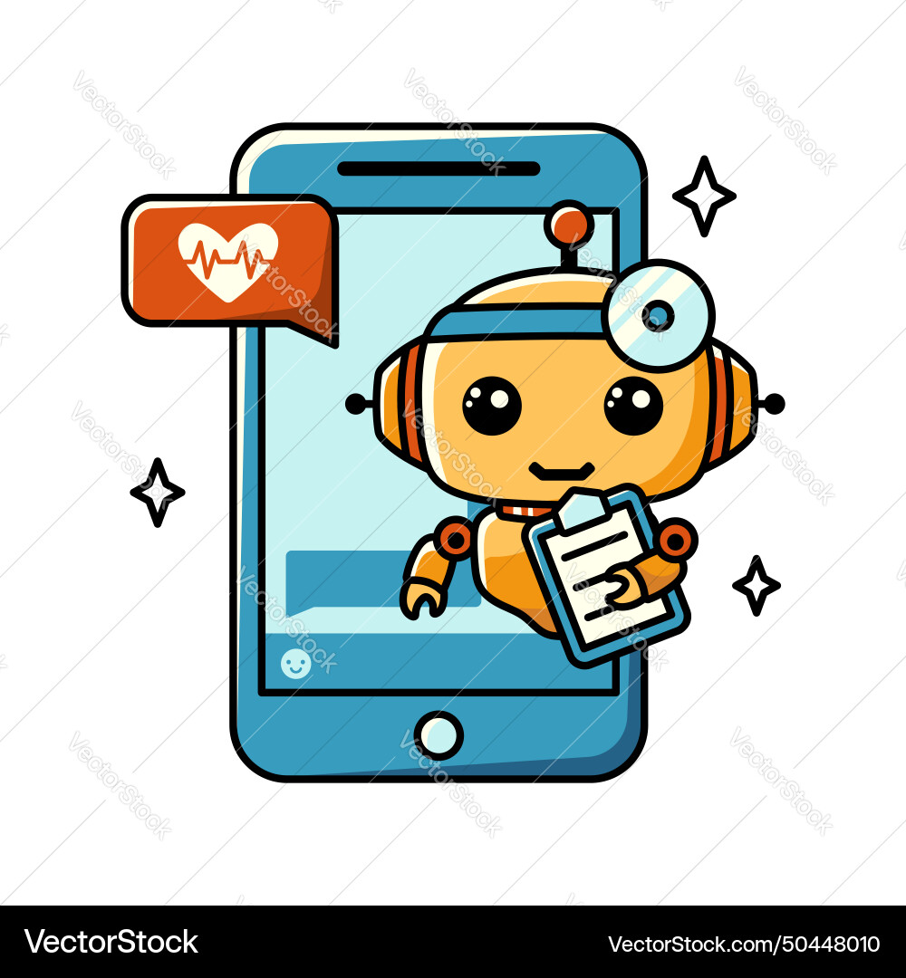 Using ai in medicine chat bot assistant Royalty Free Vector