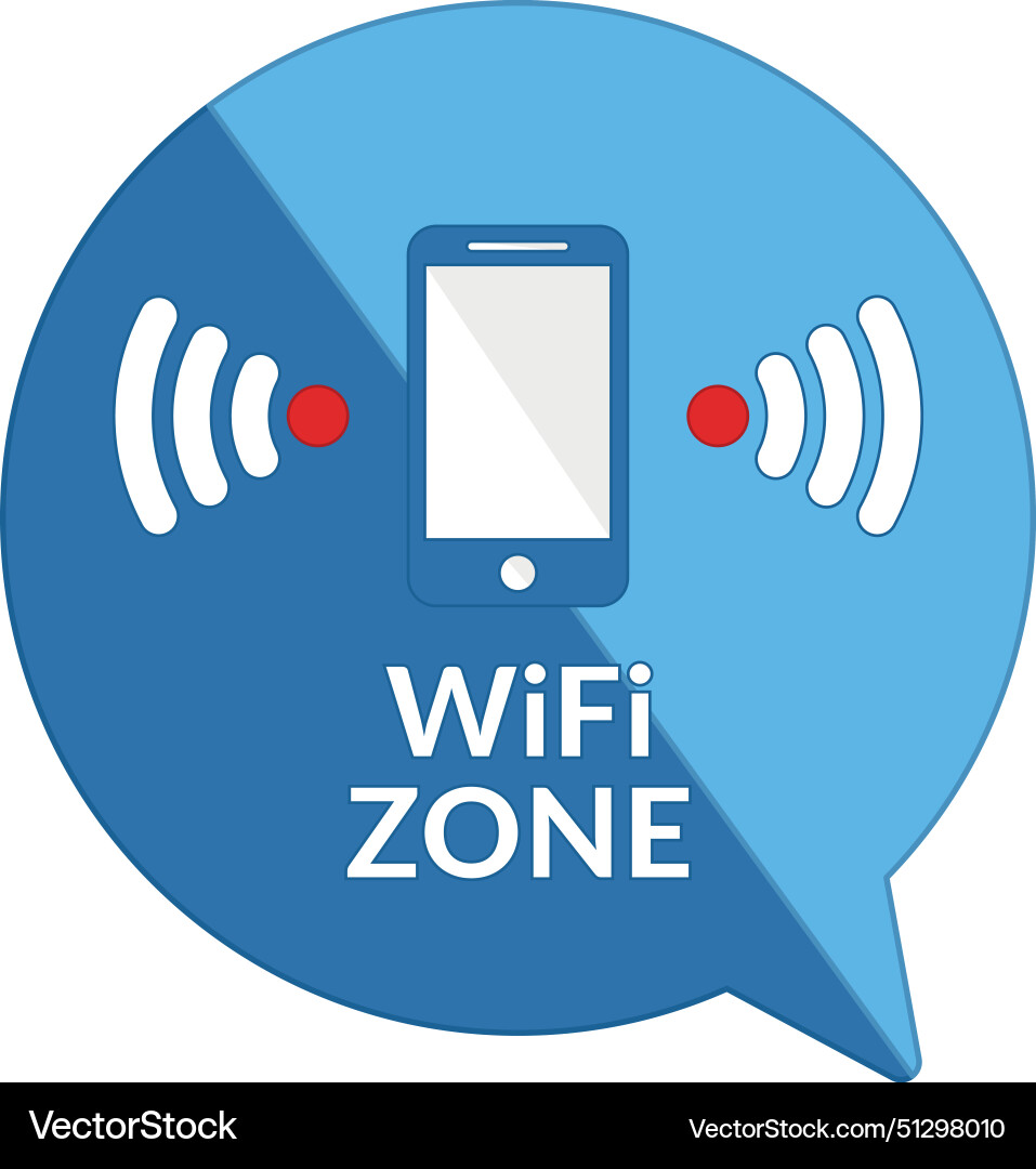 Wifi zone label Royalty Free Vector Image - VectorStock