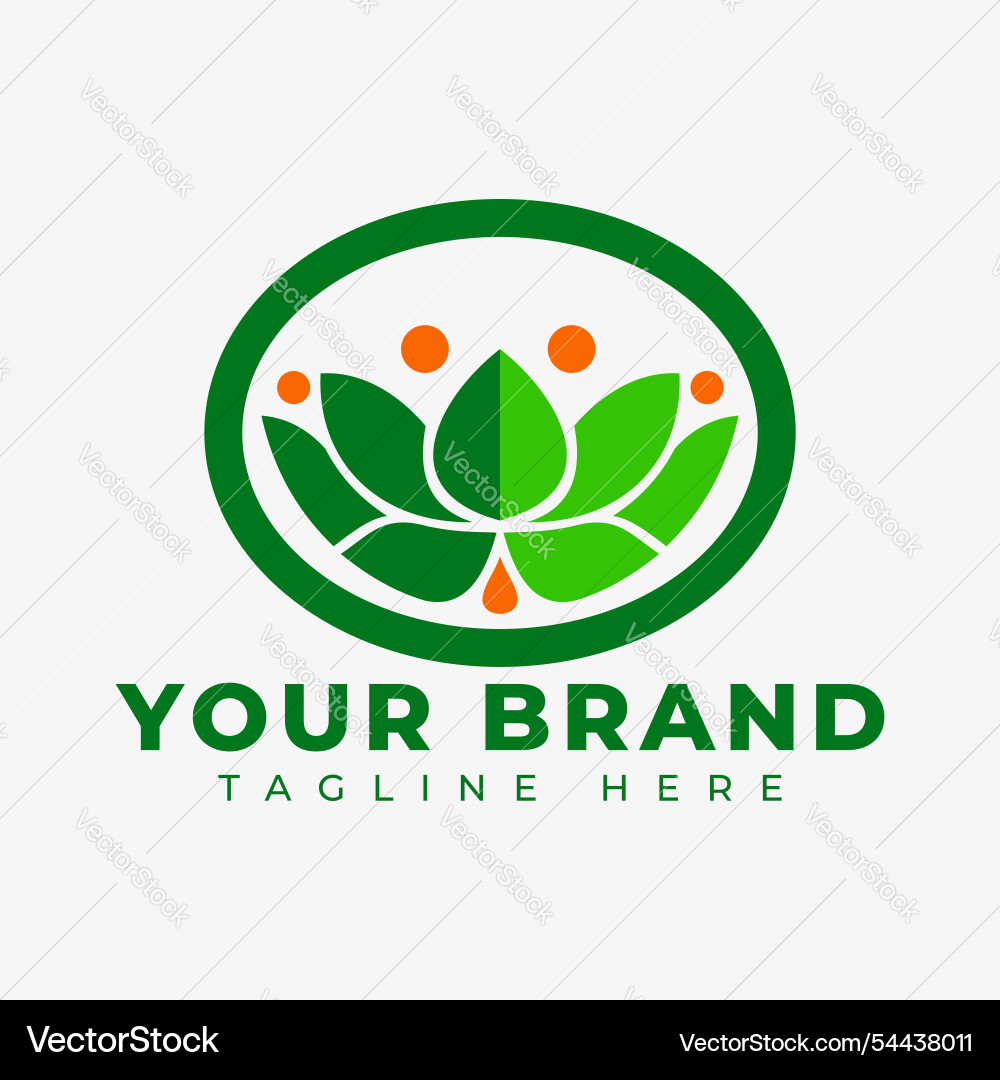 Abstract lotus flower logo icon design element Vector Image