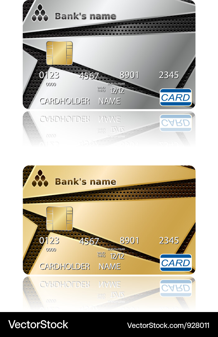 Credit cards Royalty Free Vector Image - VectorStock
