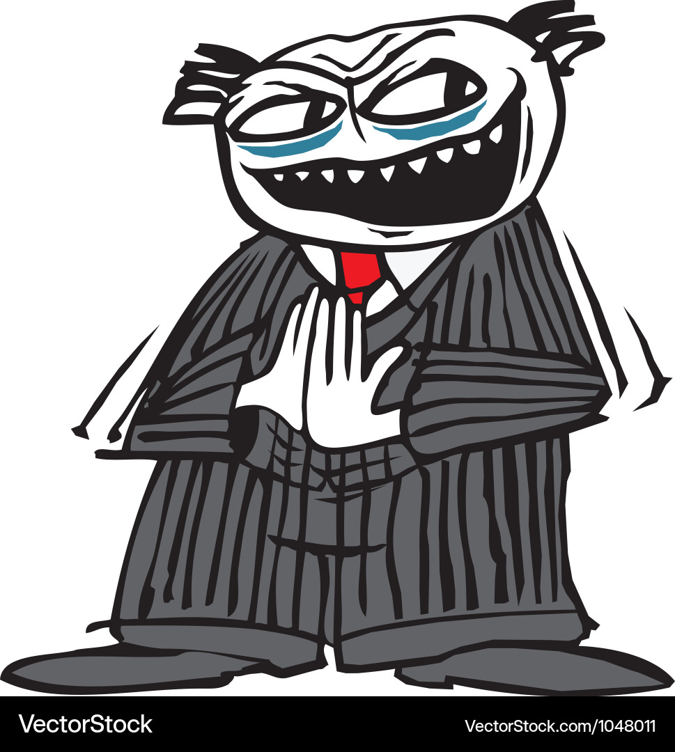 Evil man Royalty Free Vector Image - VectorStock