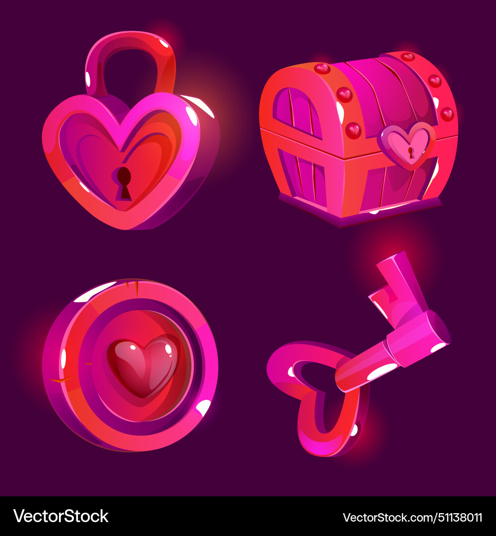 Heart shape assets collection Royalty Free Vector Image