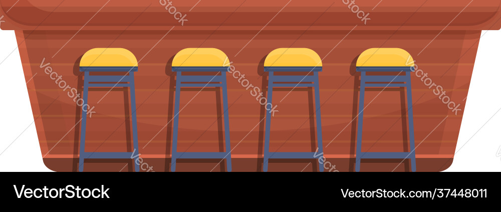 Interior bar counter icon cartoon style Royalty Free Vector