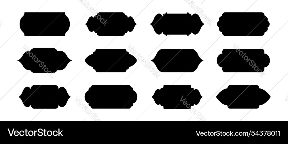 Islamic frames set of black arabian borders Vector Image