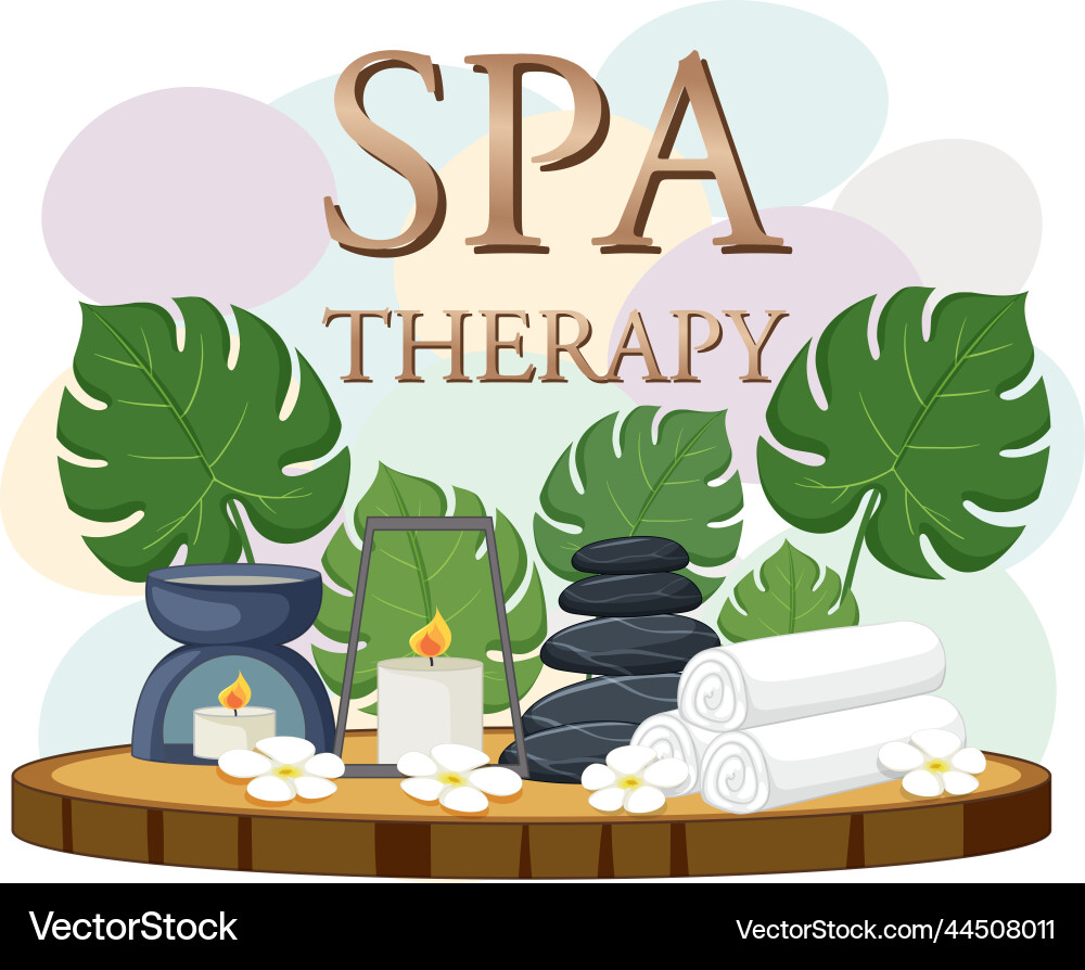 Luxury spa poster template design Royalty Free Vector Image