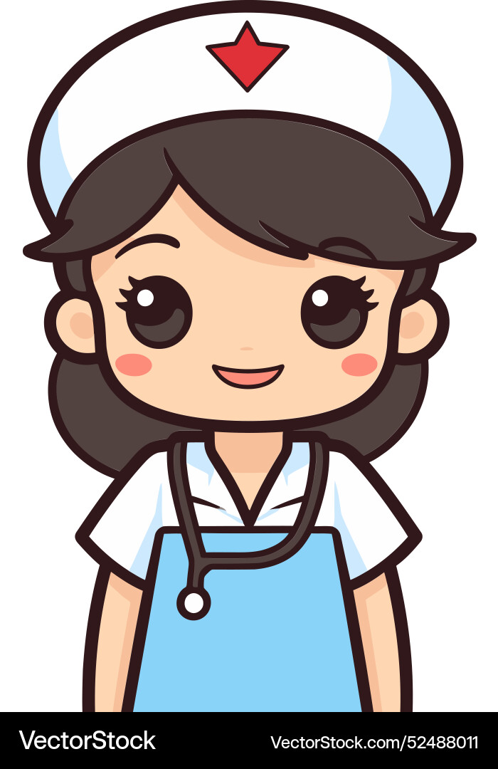Nurse silhouette in action staff in Royalty Free Vector