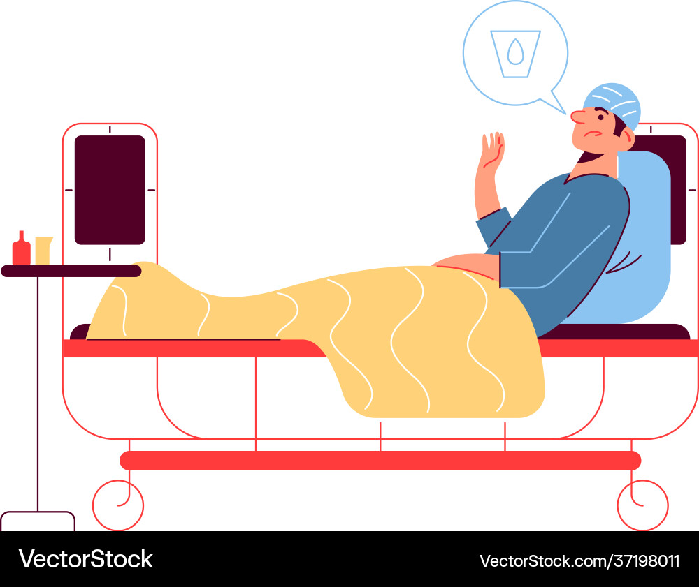 Patient in hospital composition Royalty Free Vector Image