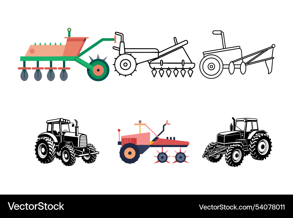 Plow agricultural machinery art image Royalty Free Vector