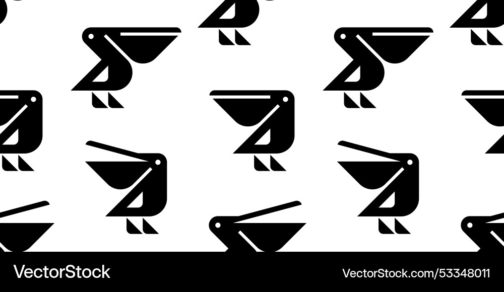 Seamless pattern with pelican Royalty Free Vector Image
