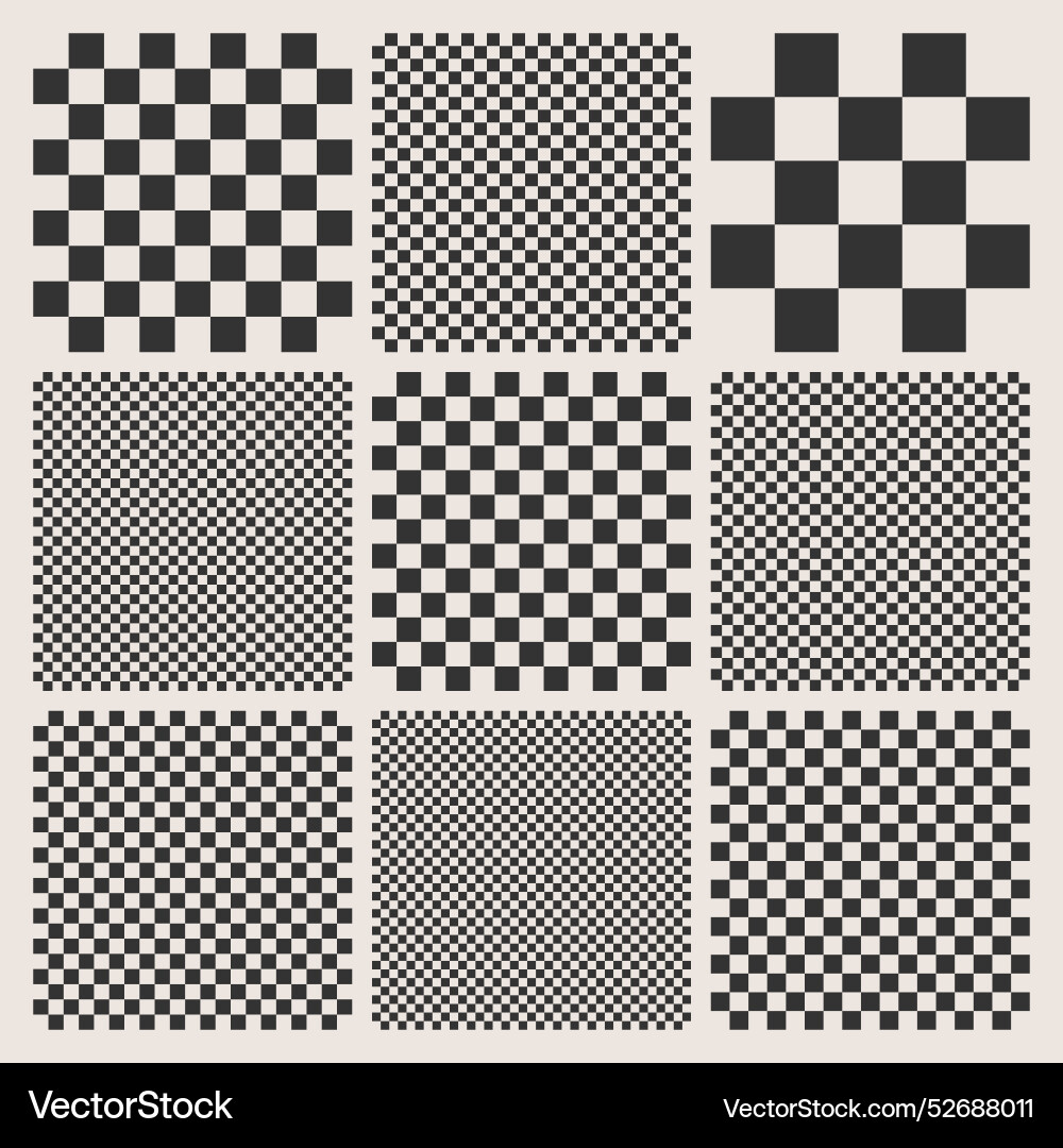 Trendy checkered pattern black and white tiled Vector Image