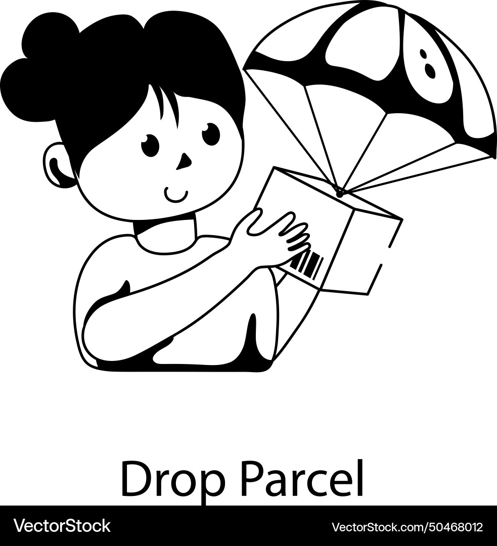 Drop parcel Royalty Free Vector Image - VectorStock