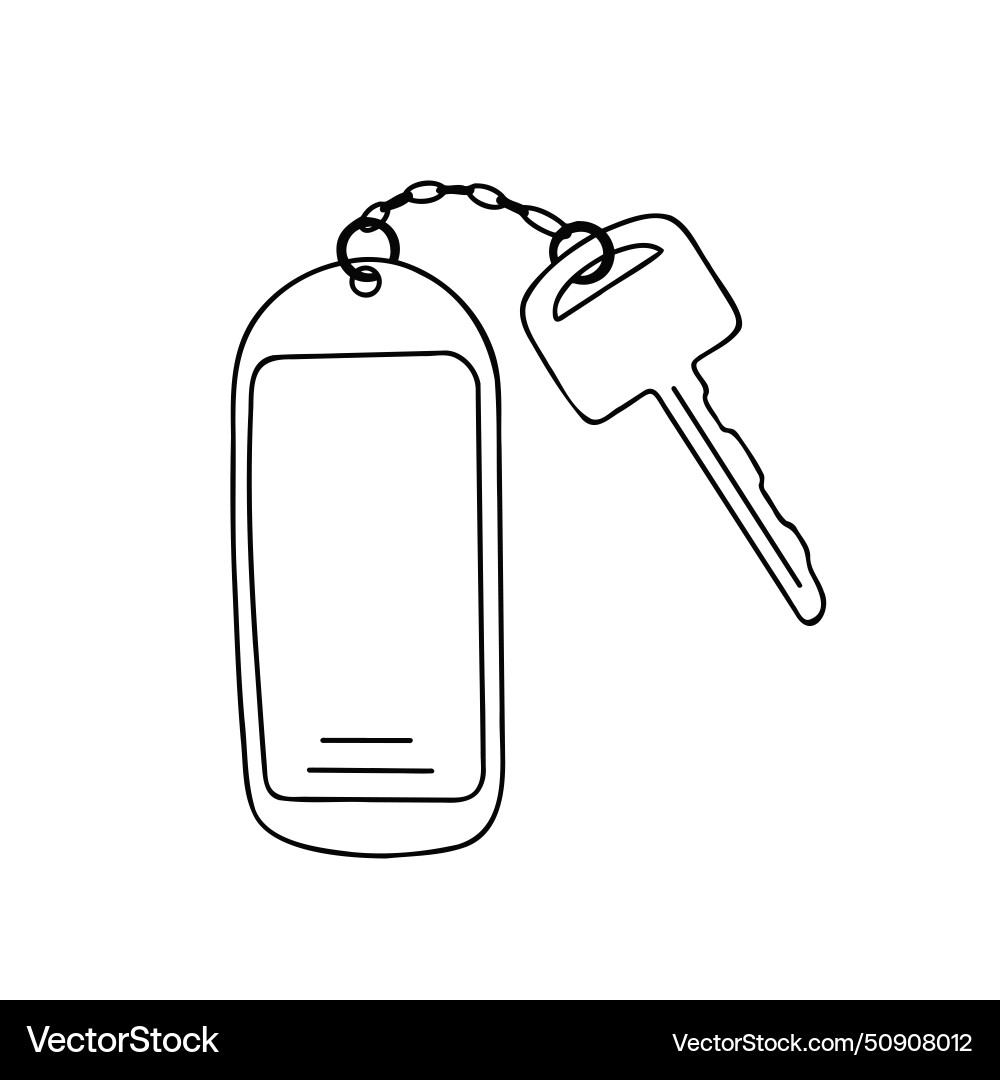 Key with fob for printing backgrounds covers Vector Image
