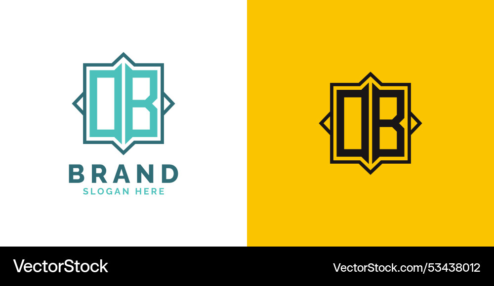 Modern ob monogram logo design initial letter ob Vector Image