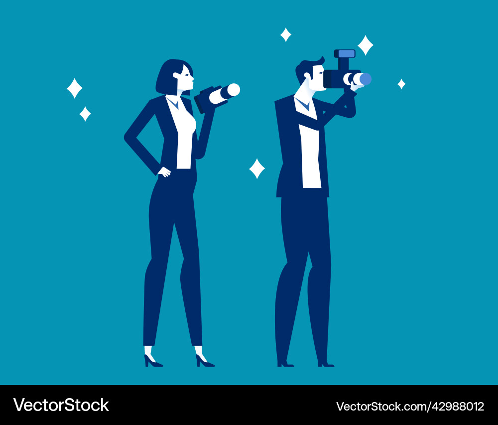 Photographer character style design flat cartoon Vector Image