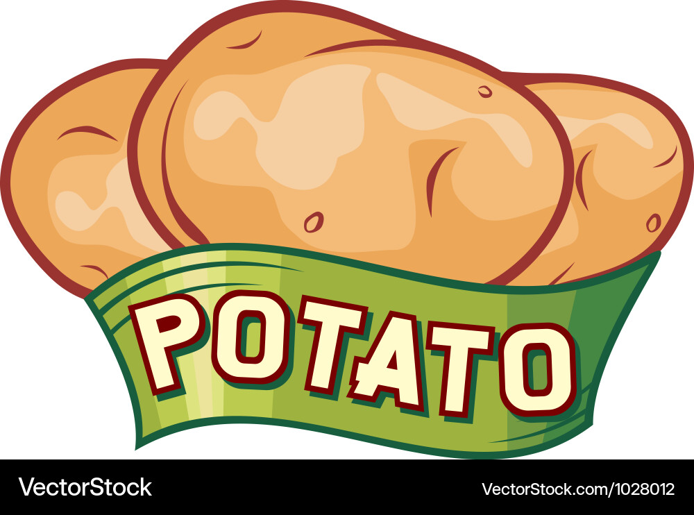 Potato label design Royalty Free Vector Image - VectorStock