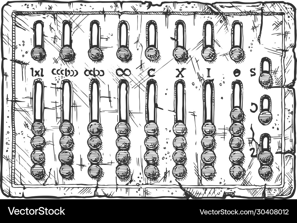 Roman hand abacus Royalty Free Vector Image - VectorStock