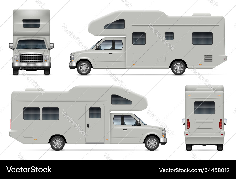 Rv template vehicle branding mock-up Royalty Free Vector