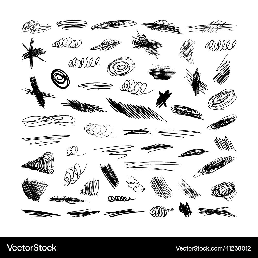Scribble texture collection Royalty Free Vector Image