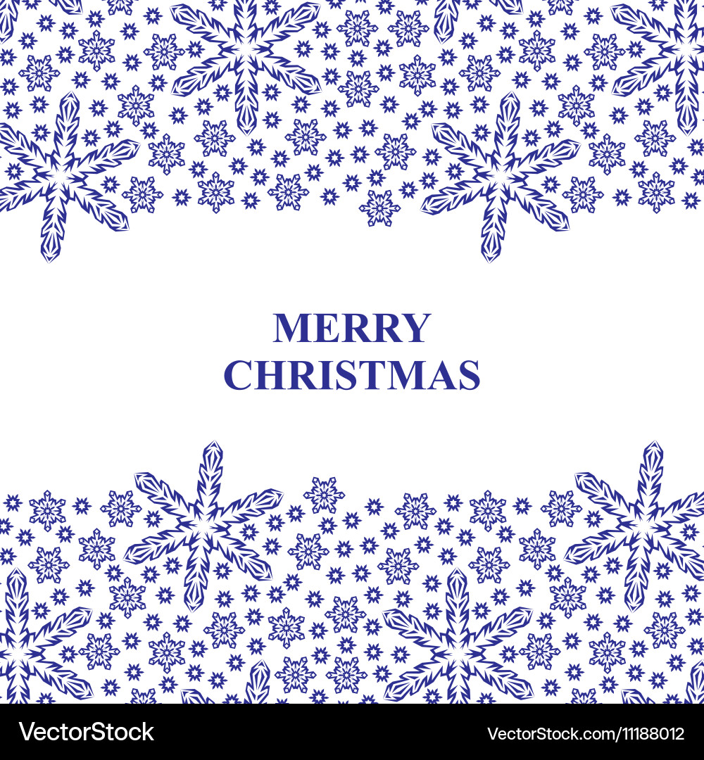 Snowflakes horizontal blue Royalty Free Vector Image
