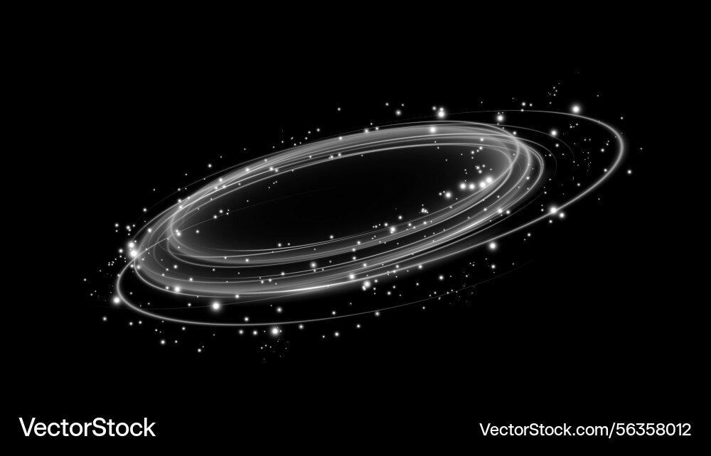 Stunningly elegant cosmic rings enhanced Vector Image
