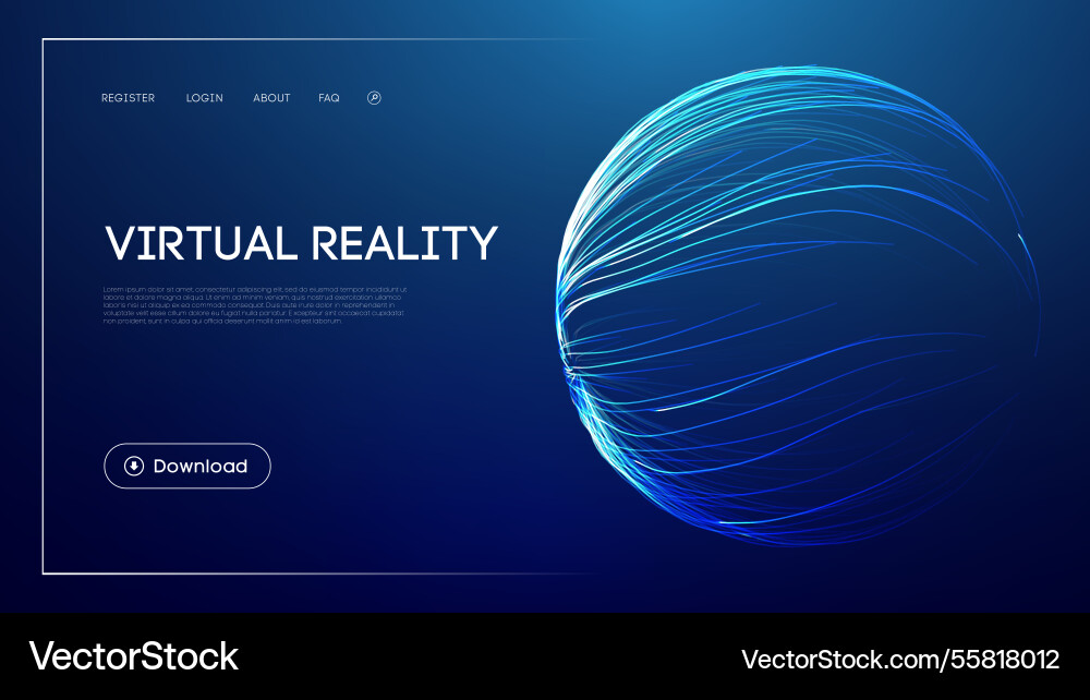 Virtual reality technology with abstract glowing Vector Image