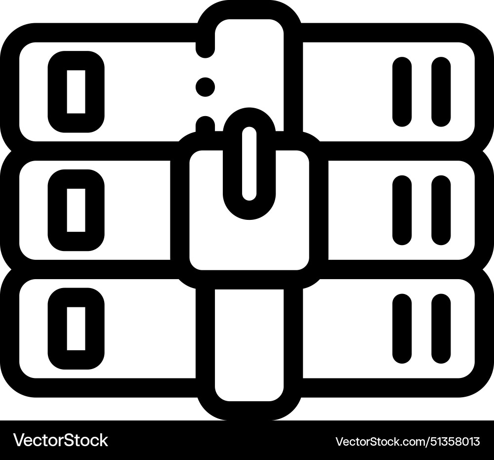 Archives icon thin linear style design isolated Vector Image Archives icon thin linear style design isolated Vector Image