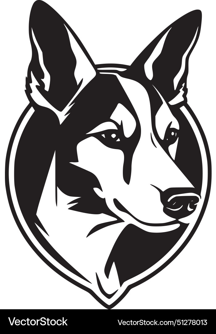 Basenji - black and white Royalty Free Vector Image