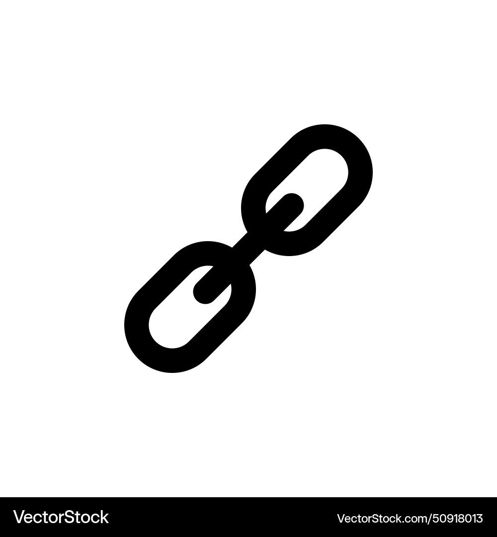 Chain link flat icon Royalty Free Vector Image
