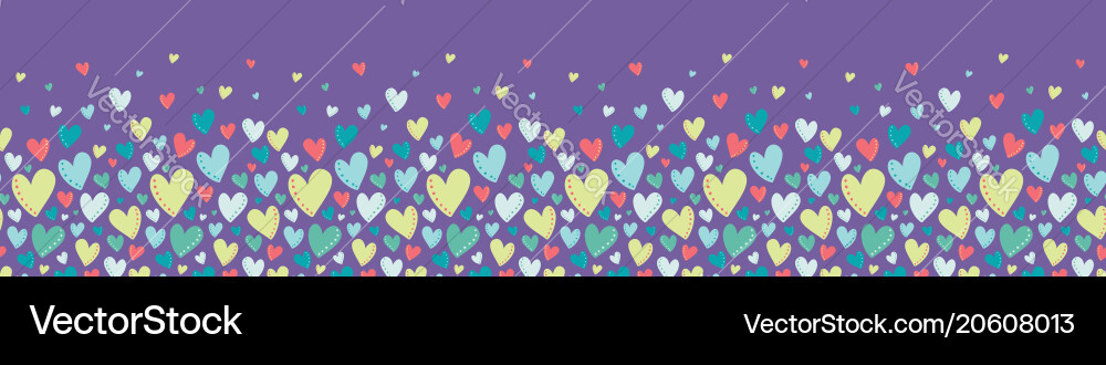 Colorful Heart Seamless Border Royalty Free Vector Image