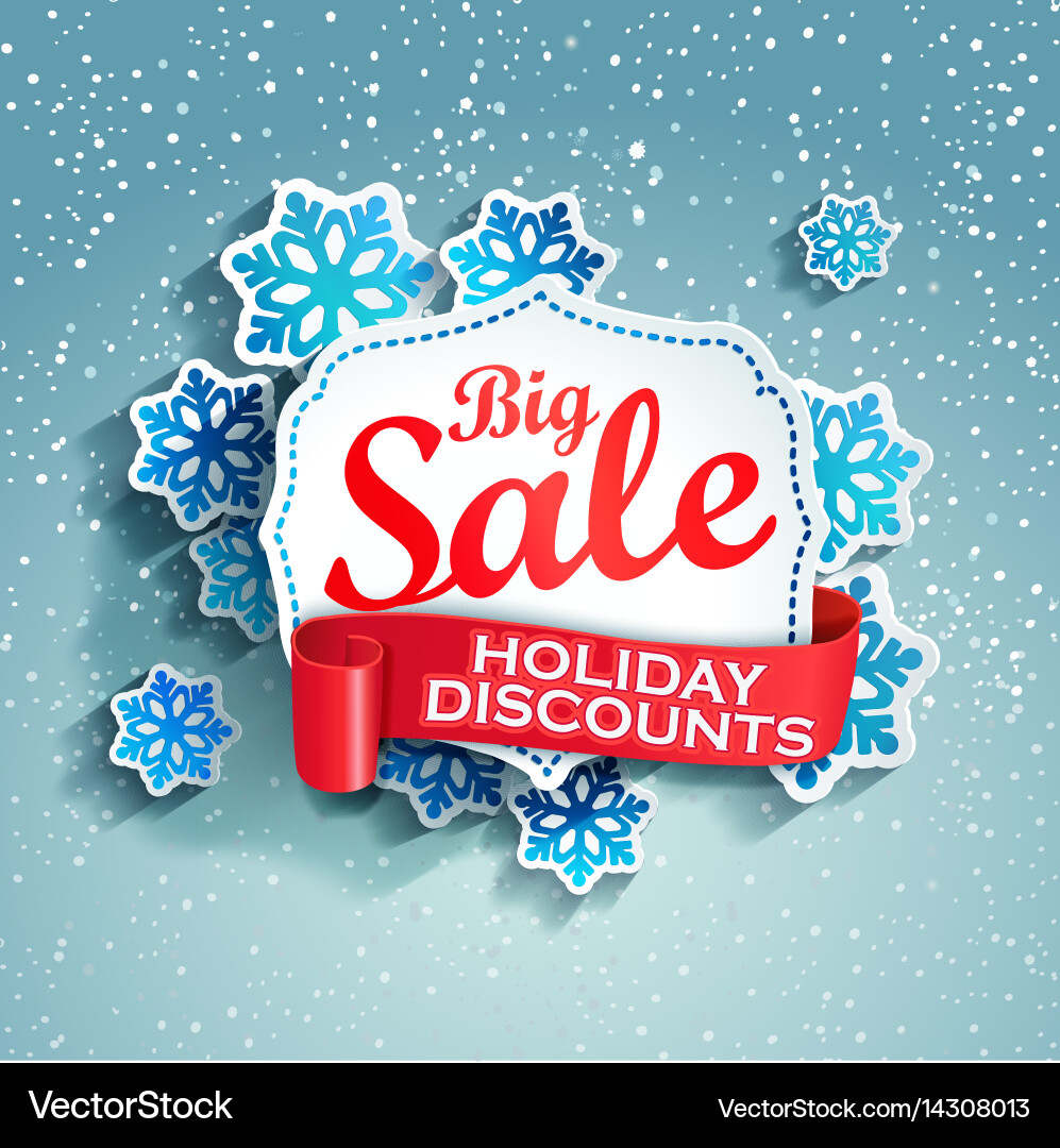 Concept of holiday discount Royalty Free Vector Image
